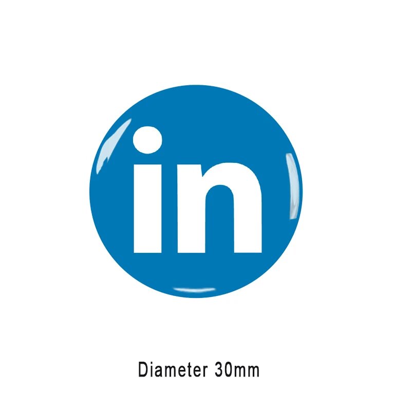 NFC наклейка LinkedIn, диаметр 30 мм