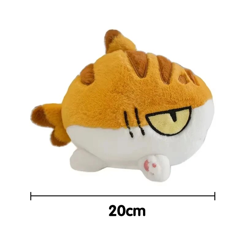 Кавайная игрушка Sharkitty, 20 см, оранжевая
