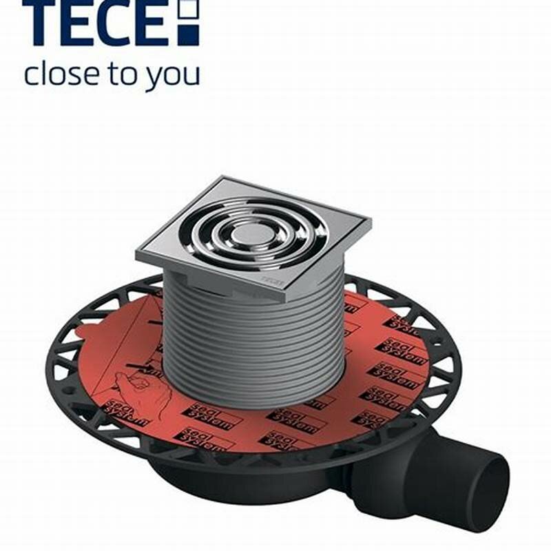 TECE. Трап низкий горизонтальный, с фланцем