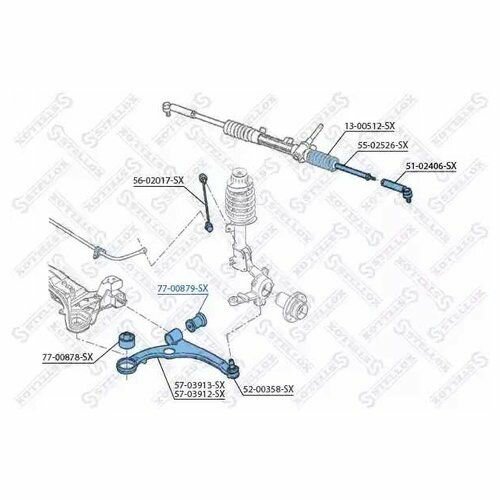 Сайлентблок рычага подвески Stellox 77-00879-SX