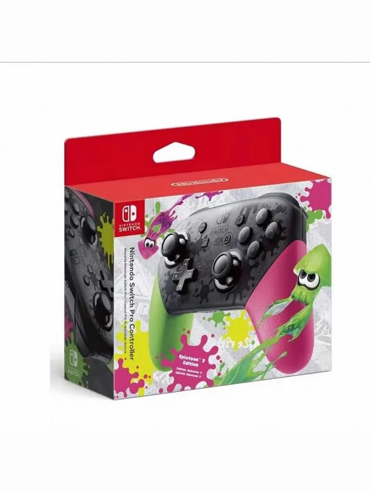 Геймпад Nintendo Switch Pro Splatoon 2 Edition, розово-зелёный, оригинал