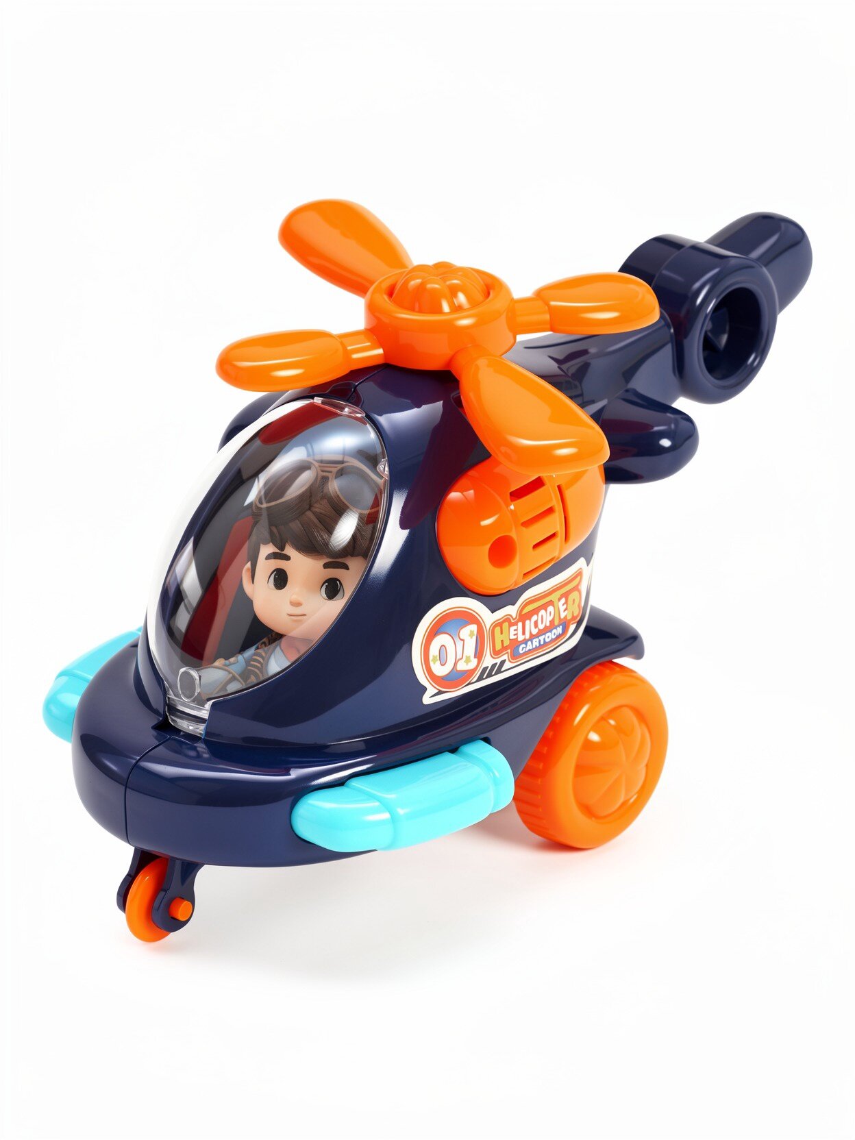 Заводная игрушка «Вертолёт», цвет микс