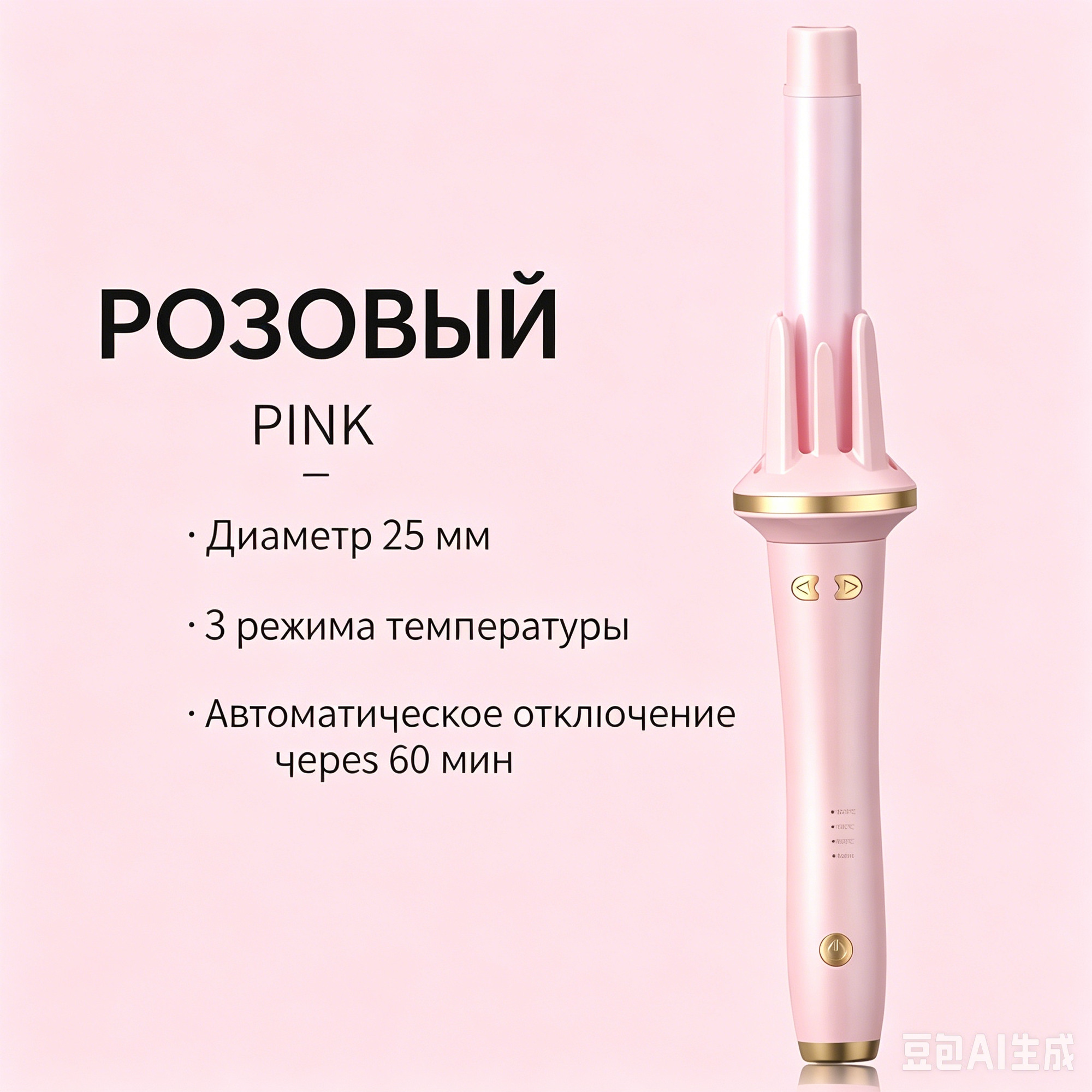 Плойка для завивки волос, самозакручивающаяся, розовая, версия EU