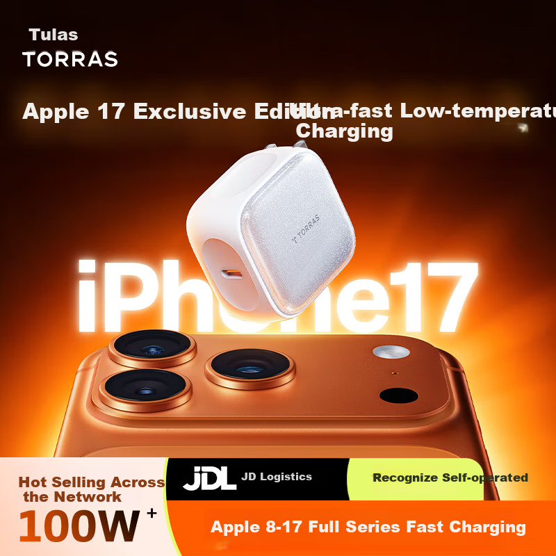 TORRAS 45Вт быстрая зарядка для iPhone 15/16 Серия совместима с оригинальным адаптером Starlight White Версия：Топ