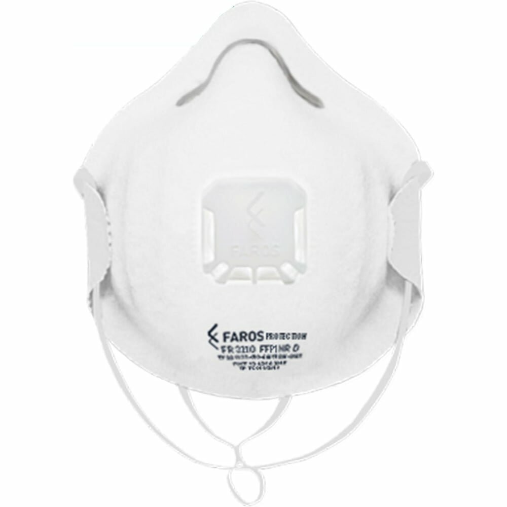 Полумаска фильтрующая для защиты от аэрозолей FAROS PROTECTION FR 3110 FFP1 NR D, с клапаном выдоха, STANDART (10шт в уп) 00-00002630
