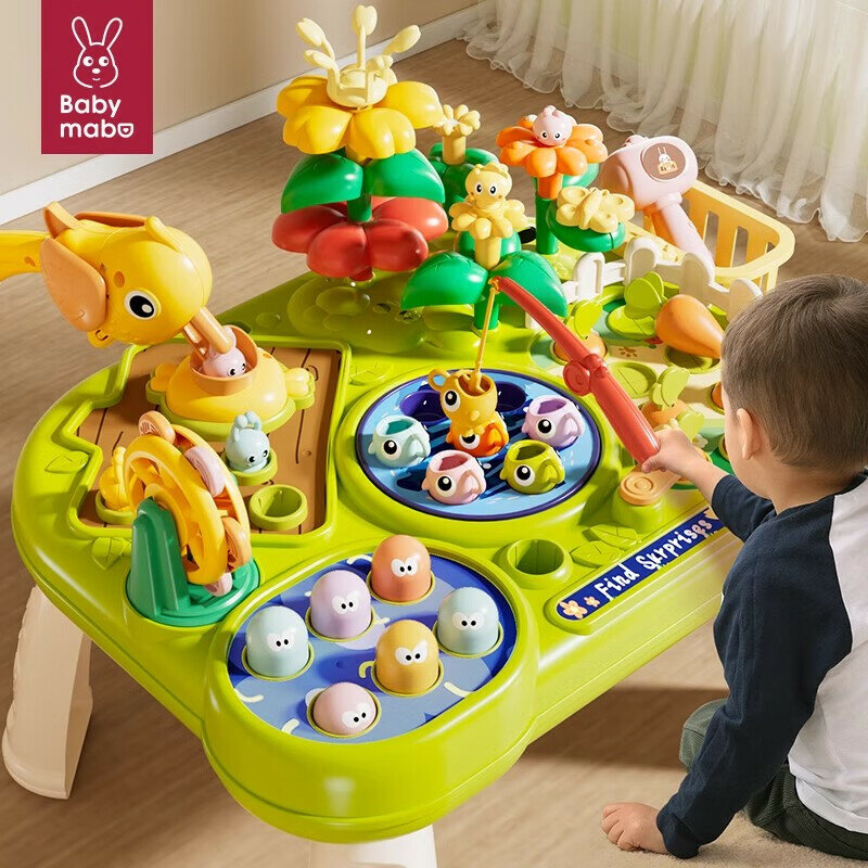 Развивающий игровой столик 48*42*55см многофункциональный младенец мозаика морковь раннее обучение