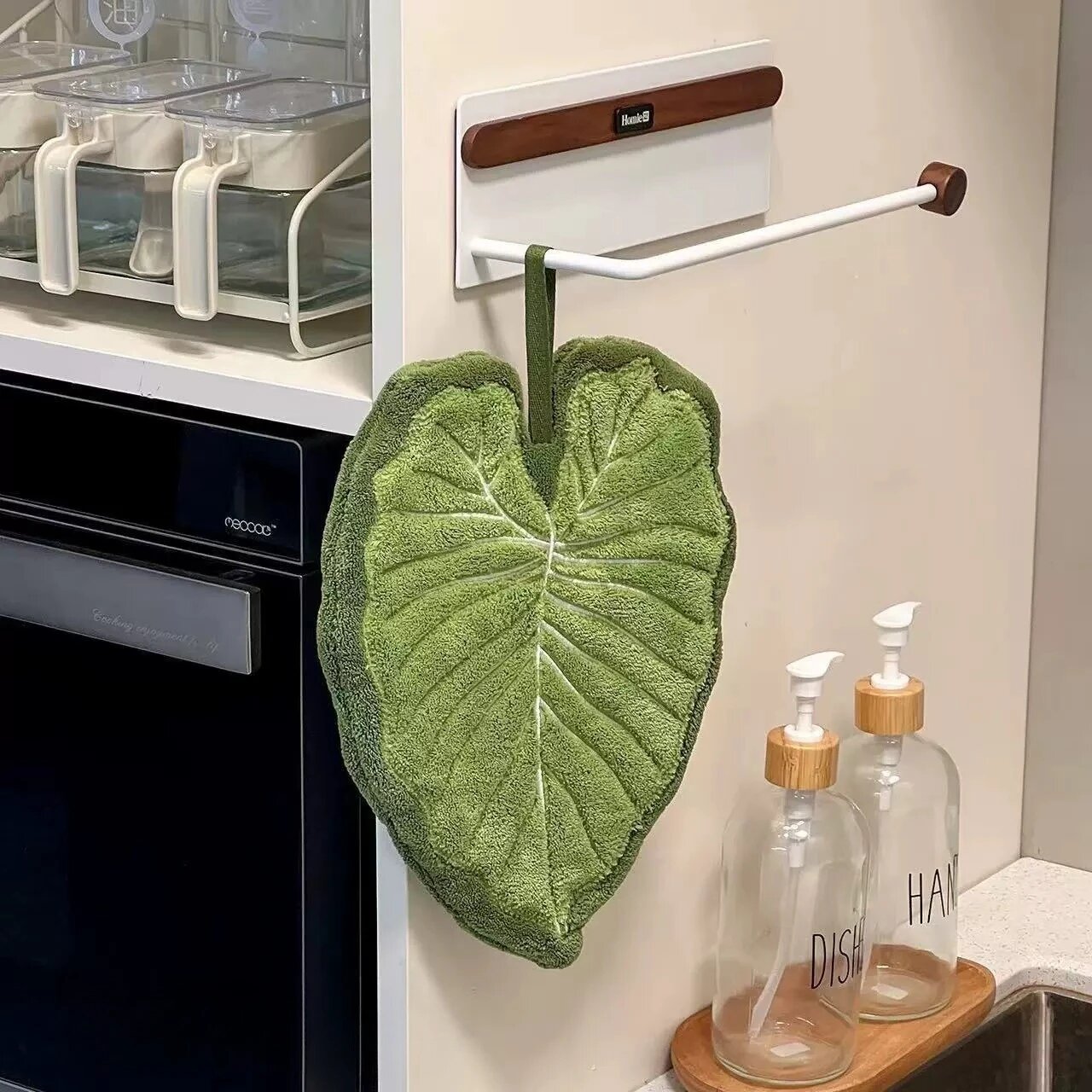 Полотенце для рук Leaf, впитывающее, мягкое, для кухни и ванной, подвесное, для дома