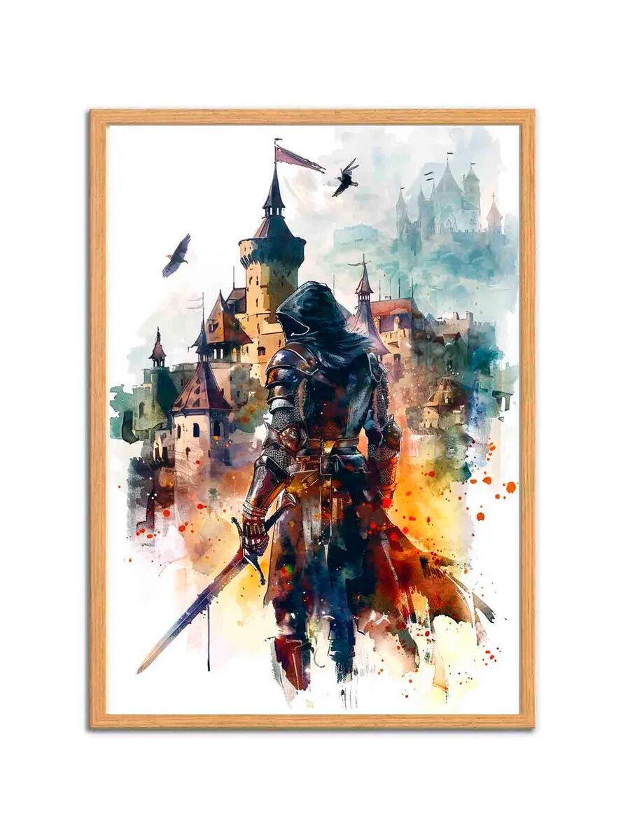 Рыцарь-Сорока-птица 5, Плакат 30x42см