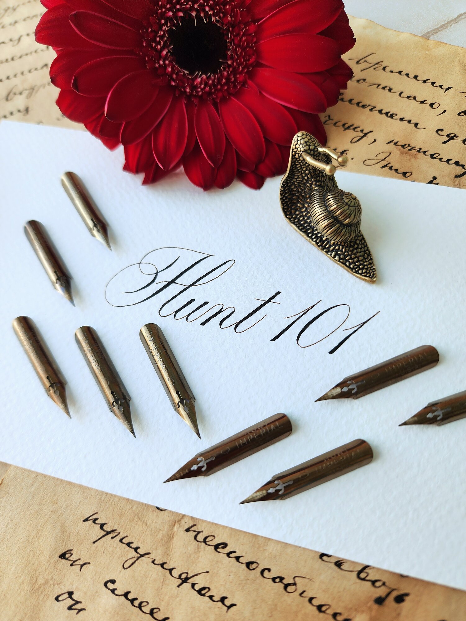 Перо Hunt 101 Imperial Speedball американское остроконечное гибкое для каллиграфии Copperplate и Spencerian — фото 1