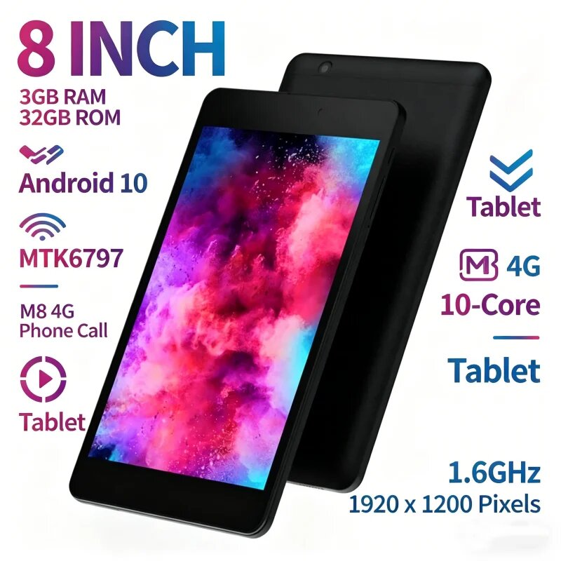 Планшет Glavey M8, 8", 3/32ГБ, Wi-Fi+4G, Android