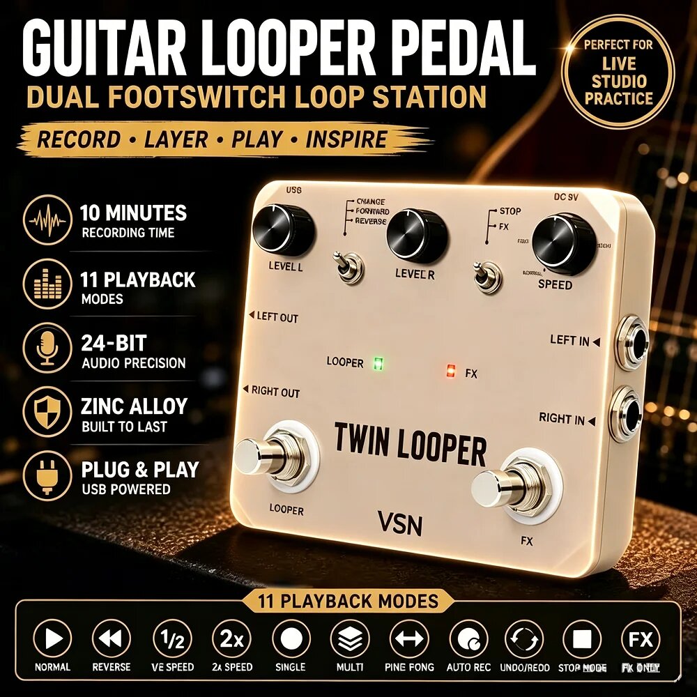 VSN Twin Looper для электрогитары