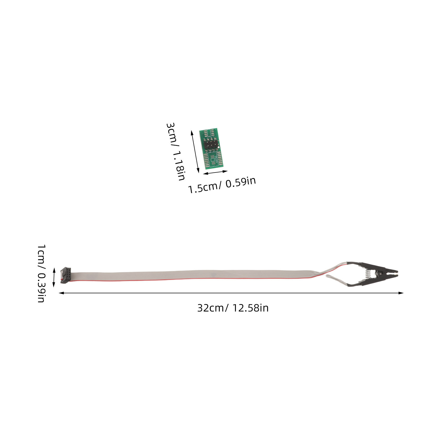 Тестовая клипса soic8 sop8 с адаптерами для программирования eeprom и проверки микросхем