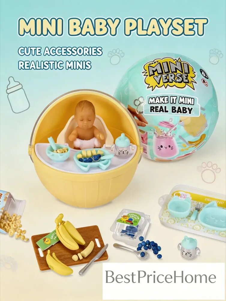 MINI VERSE REAL BABY Рукодельные игрушки-сюрпризы для девочек