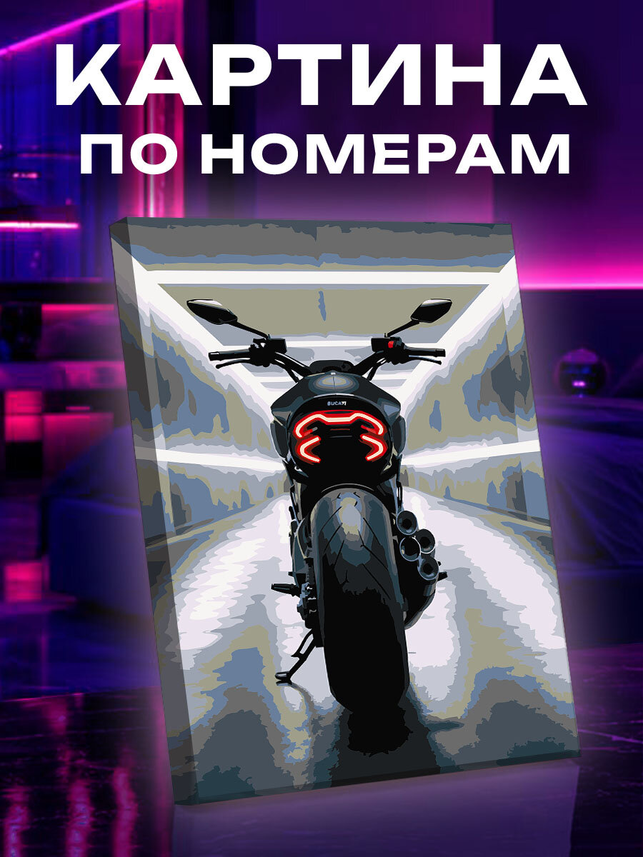 Картина по номерам Механическая власть Ducati Diavel