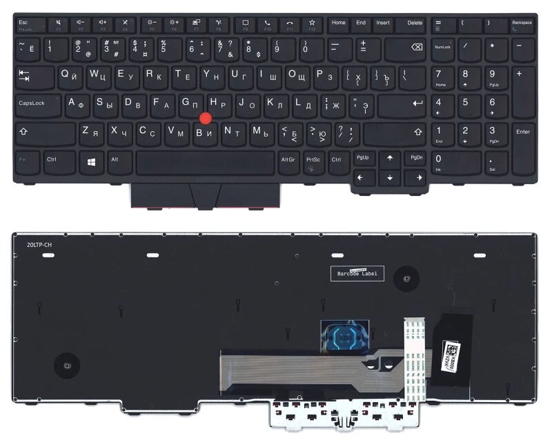 Клавиатура для ноутбука Lenovo Thinkpad L15 L15g черная