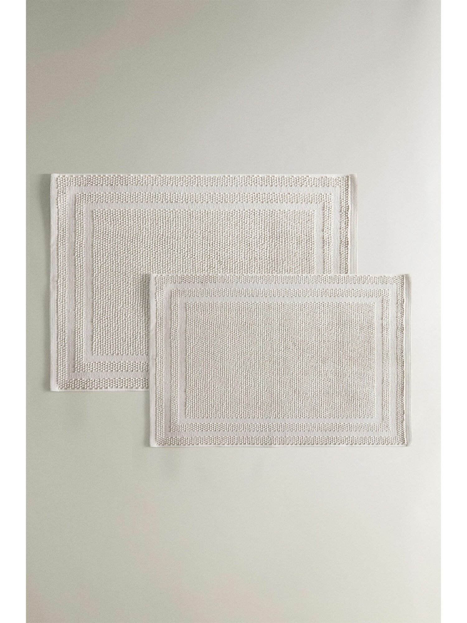 Коврик для бани Zara COTTON BATH MAT светло-серый Хлопок