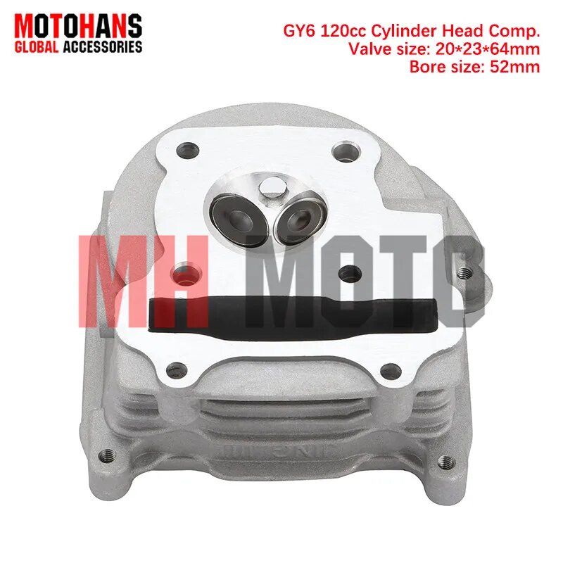 GY6 80CC 100CC 120CC головка цилиндра в сборе (20*23*64 мм клапаны) для скутеров с мопецией 139QMB ATV QUAD ZNEN BAOTIAN ROMET ZIPP