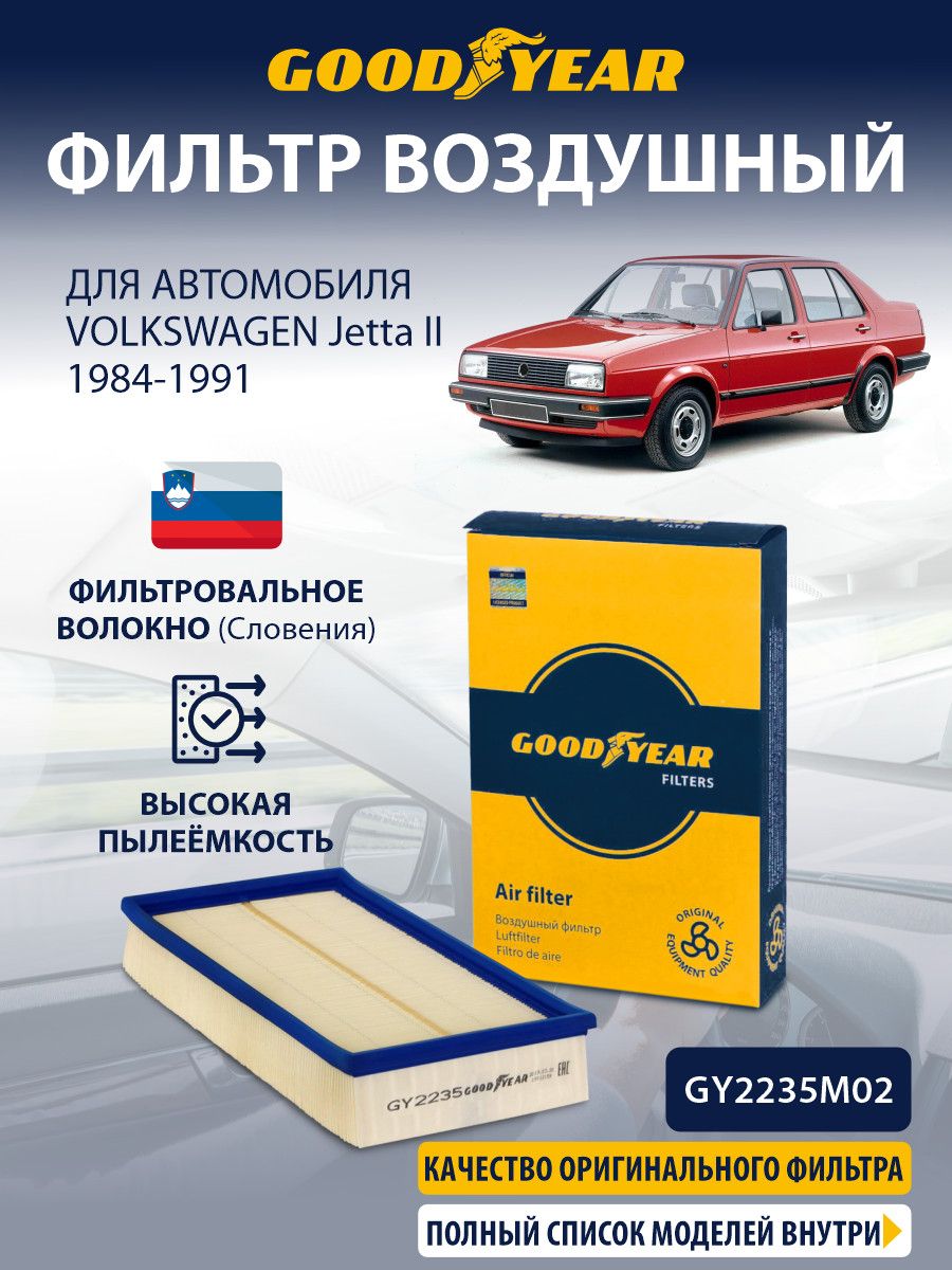 Фильтр воздушный VOLKSWAGEN Jetta 2 (Джетта 2 пок 1.6 1.8) 1984-1991