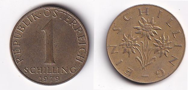 Австрия 1 шиллинг 1979 год
