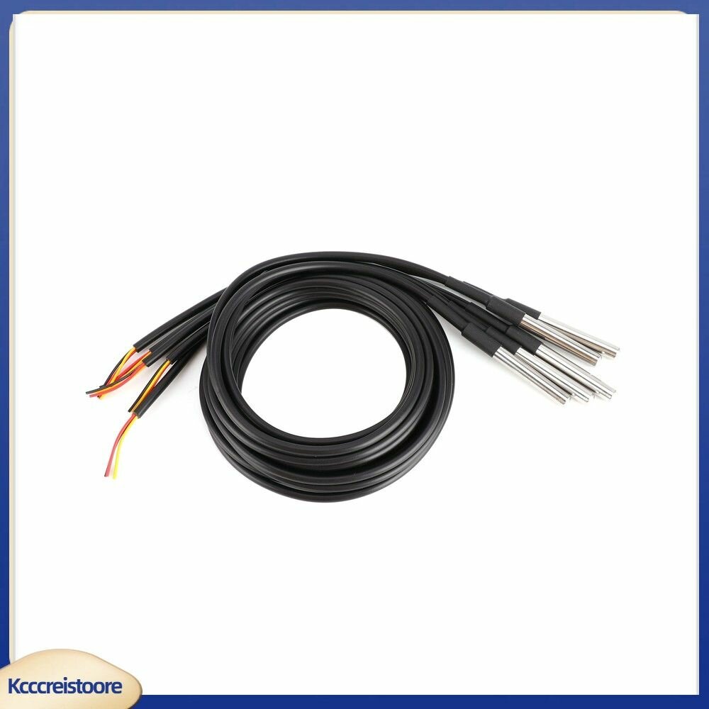 5шт водонепроницаемых термодатчиков из нержавеющей стали с кабелем