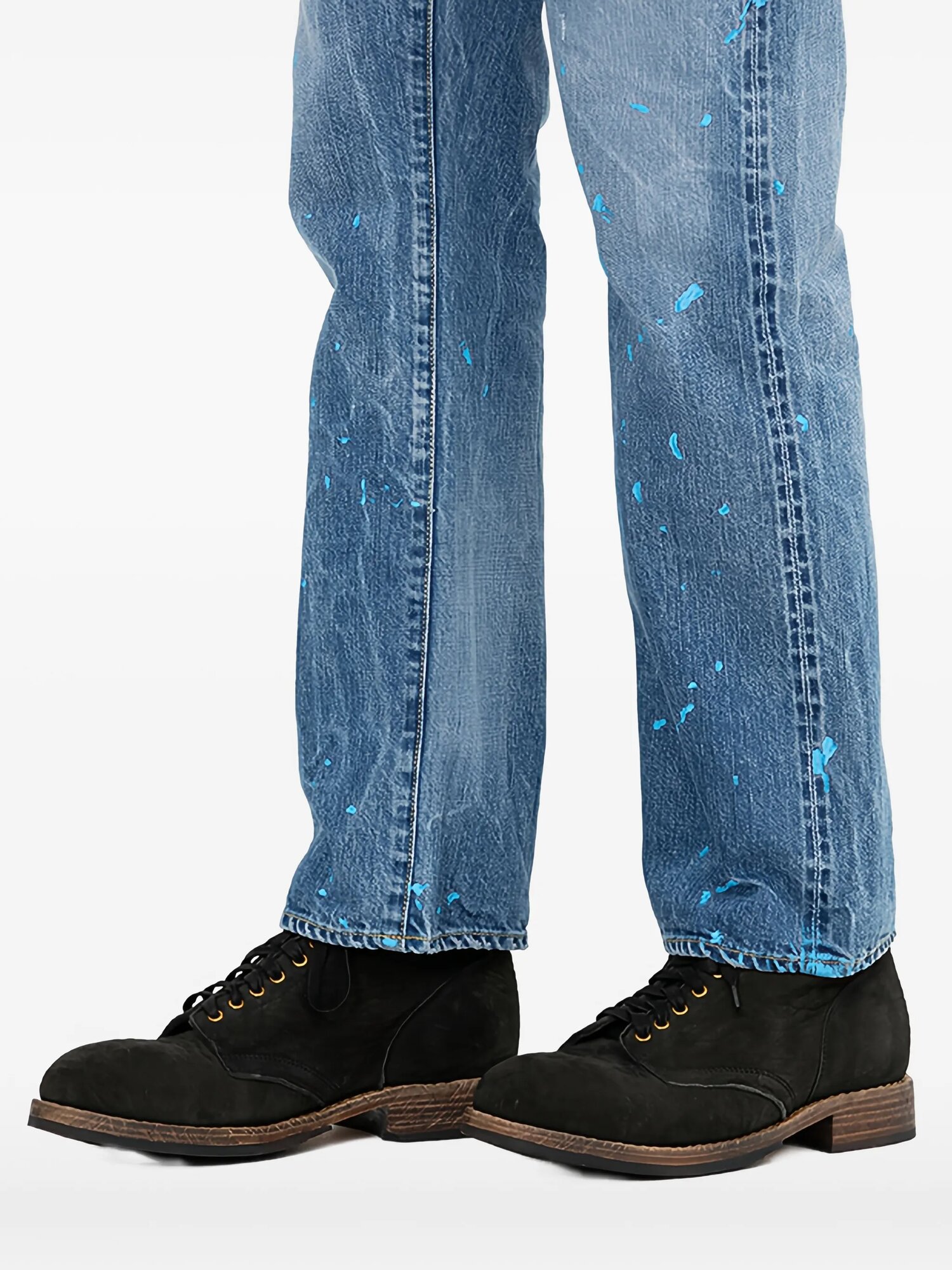 Ботинки Visvim Round-toe lace-up boots, размер 12, черный — фото 1