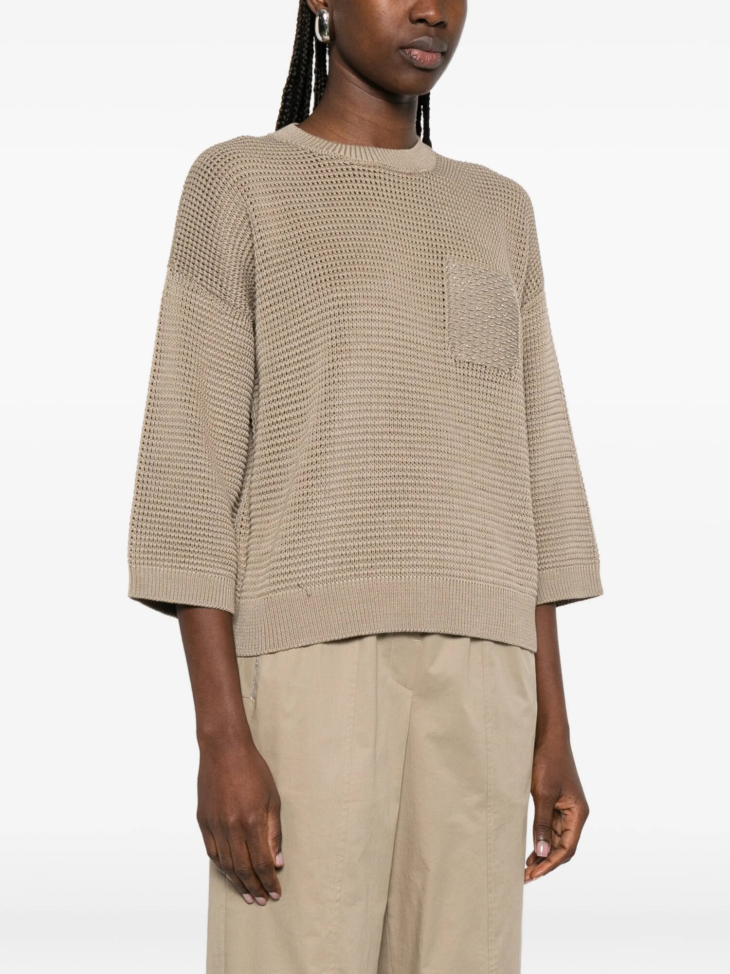 Свитер PESERICO Metallic-detail sweater, размер 40, , разноцветный — фото 1