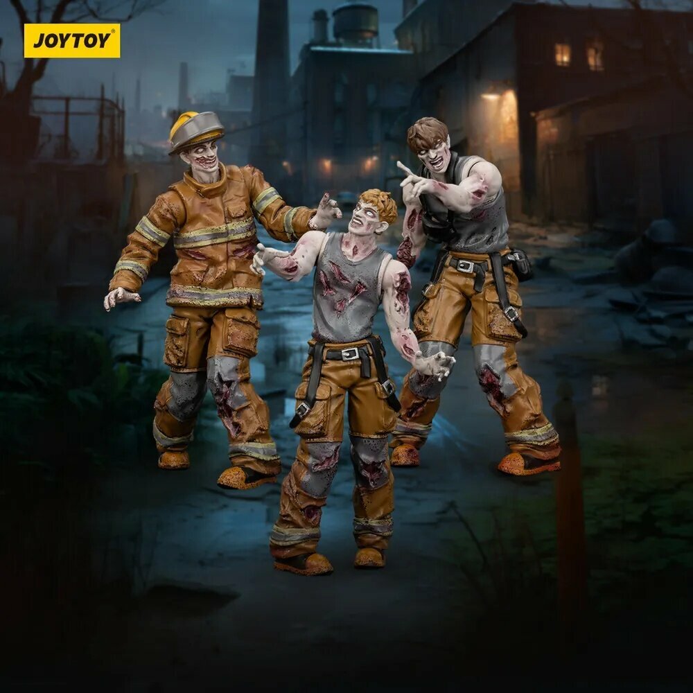 Подвижная фигурка 1/25 JOYTOY Dark Source Zombie Figure Firefighters, Игры для персонажей Коллекция подарков на день рождения