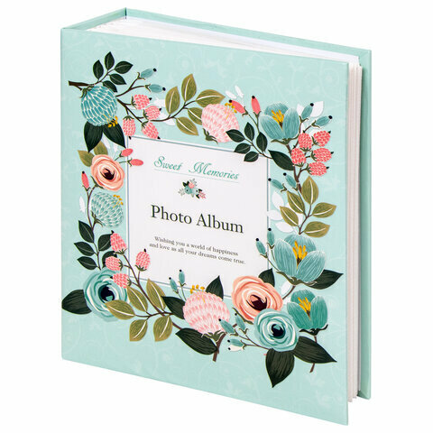 2 шт. Фотоальбом BRAUBERG "Цветочный узор" на 304 фото 10х15 м, твердая обложка, термосклейка, 391162