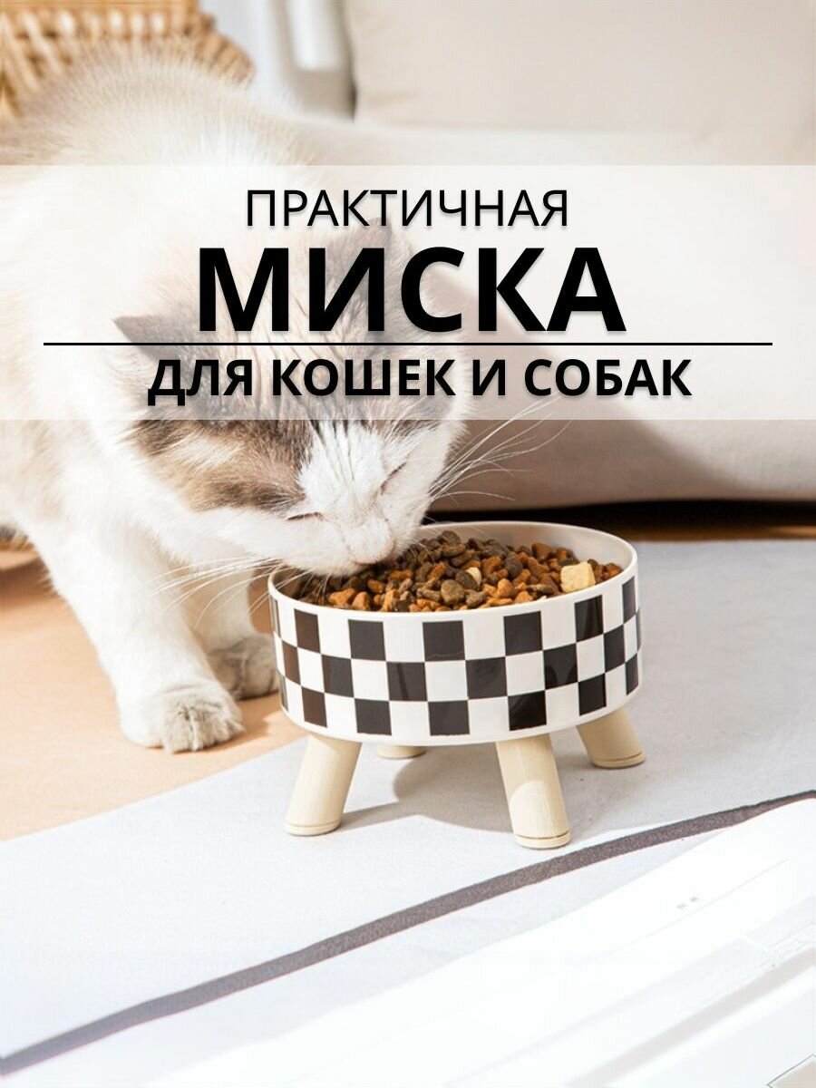 Миска для собак и кошек с чашкой из нержавеющей стали на ножках миска для кормления миска на ножках миска из нержавейки для собак кошек