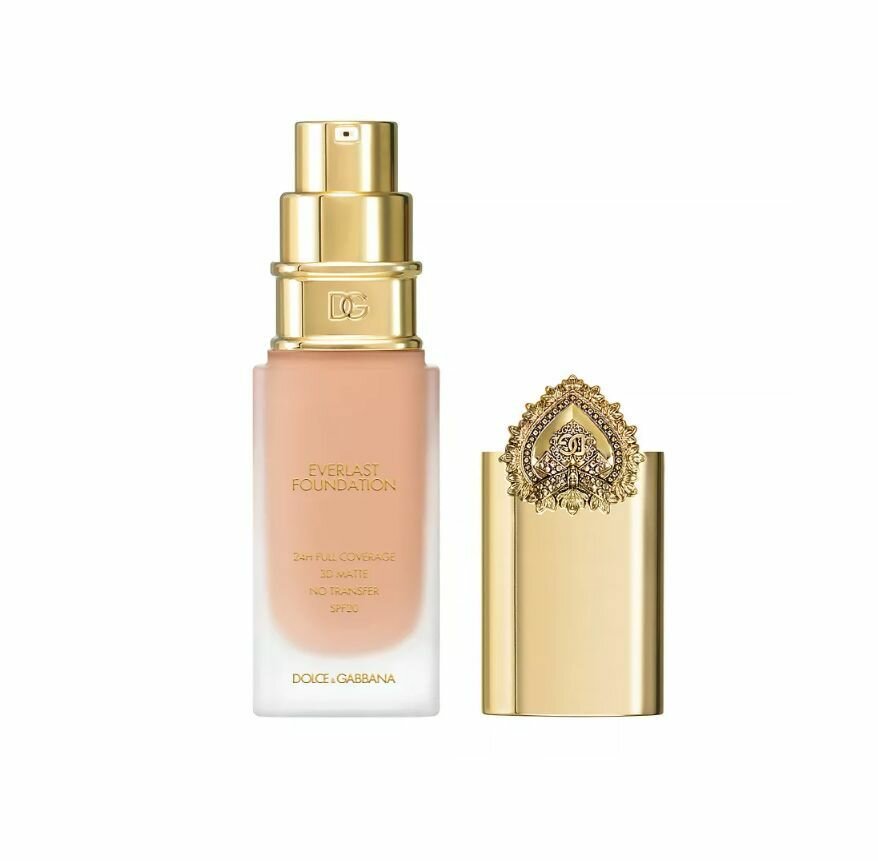 DOLCE&GABBANA Стойкий матовый тональный крем Everlast foundation SPF20 PA+++, 12N Light Medium, 27 мл