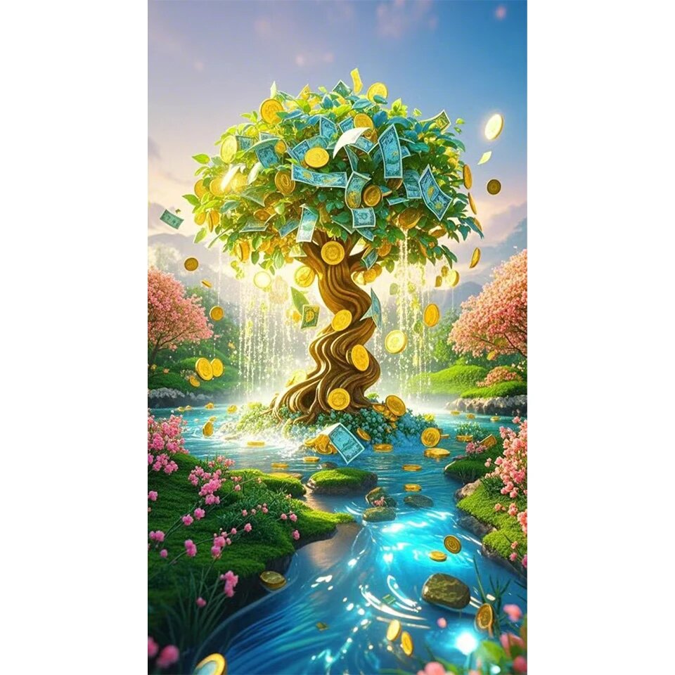 Большой DIY Древо Жизни 5D Алмазная картина 20x40cm square, yz950