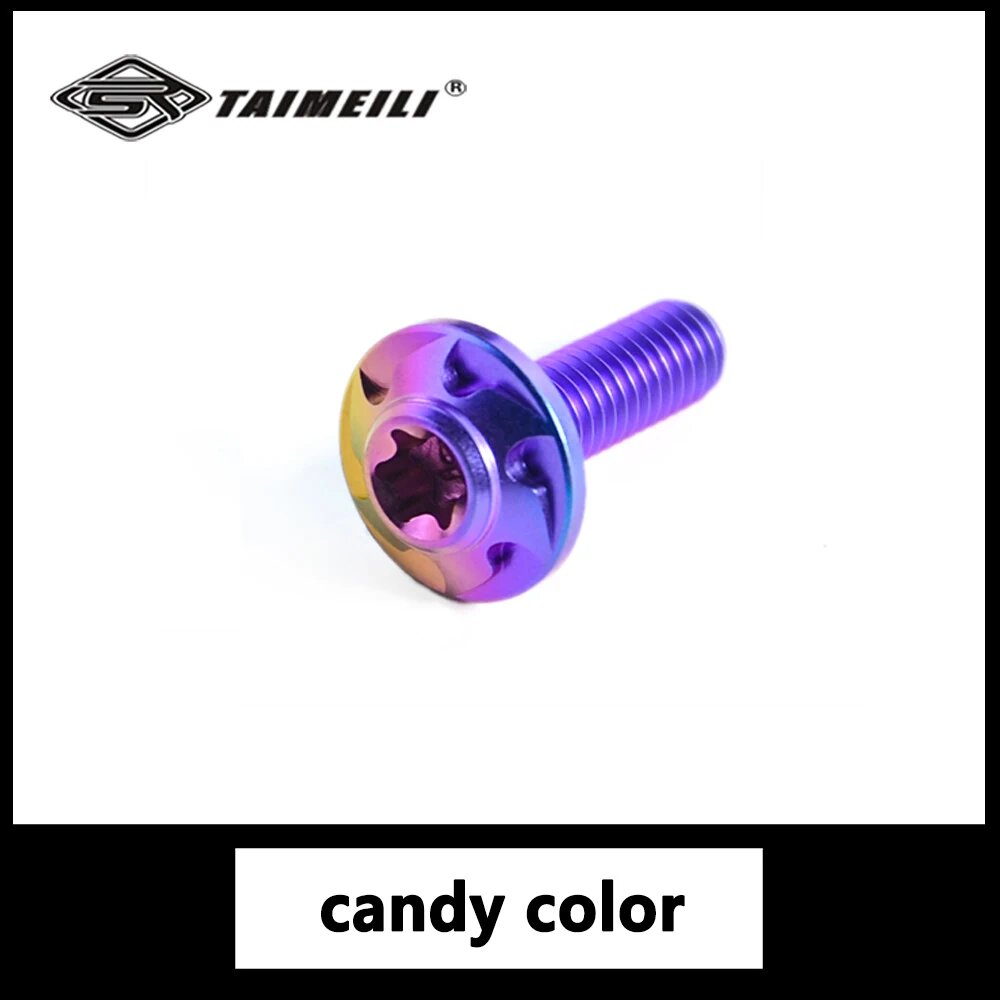Винт TAIMEILI T3 из титанового сплава M6X10-35 мм candy color, M6x15mm