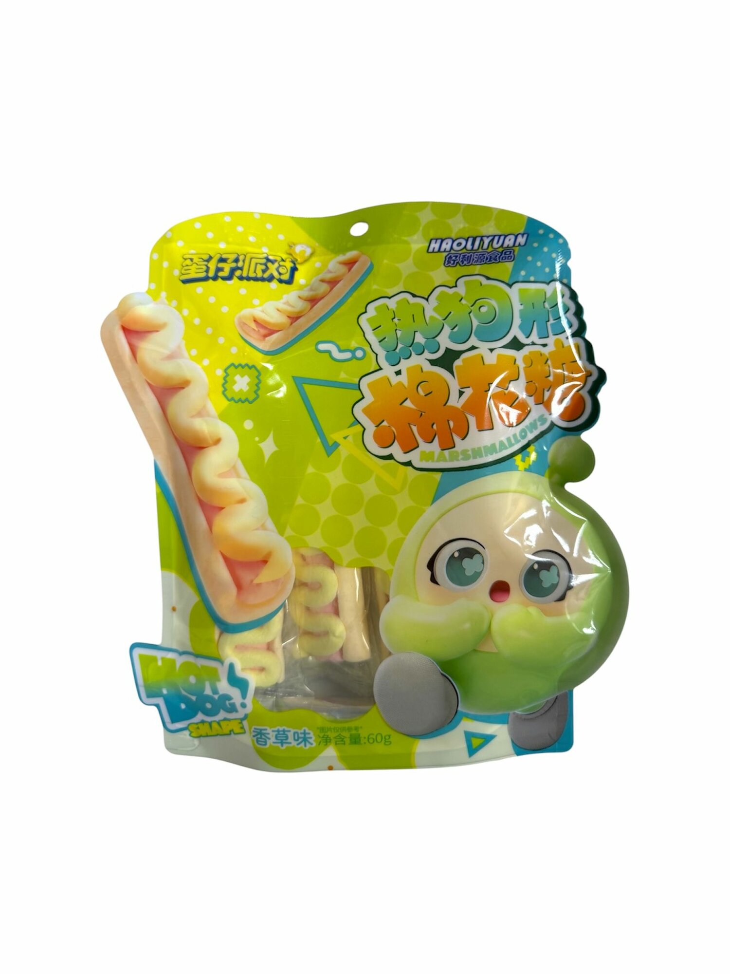 HAOLIYUAN Маршмеллоу Хот-дог со вкусом ванили 60 гр