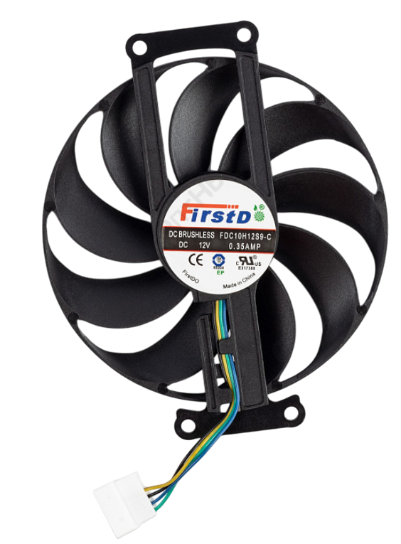 Вентилятор для видеокарты Asus Dual GTX1660, 6Pin, 86mm, S 28mm, FDC10H12S9-C, №1