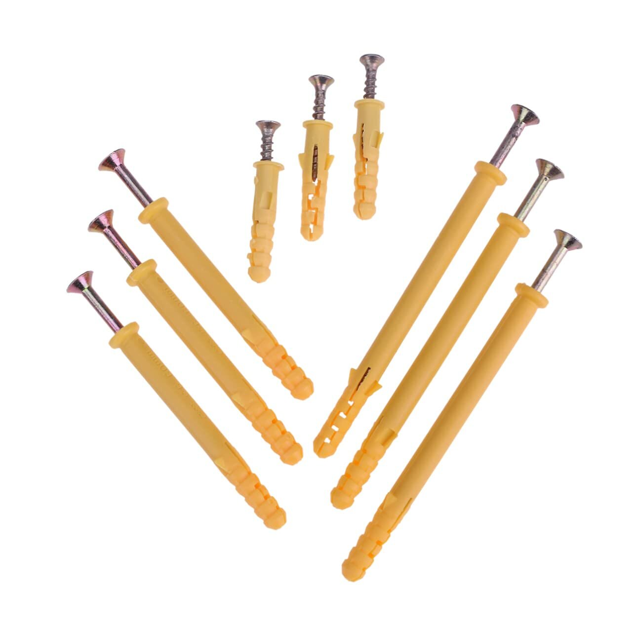 140 шт. расширительные винты-саморезы пластиковая расширительная трубка с крестообразным потайной головкой, оцинкованная