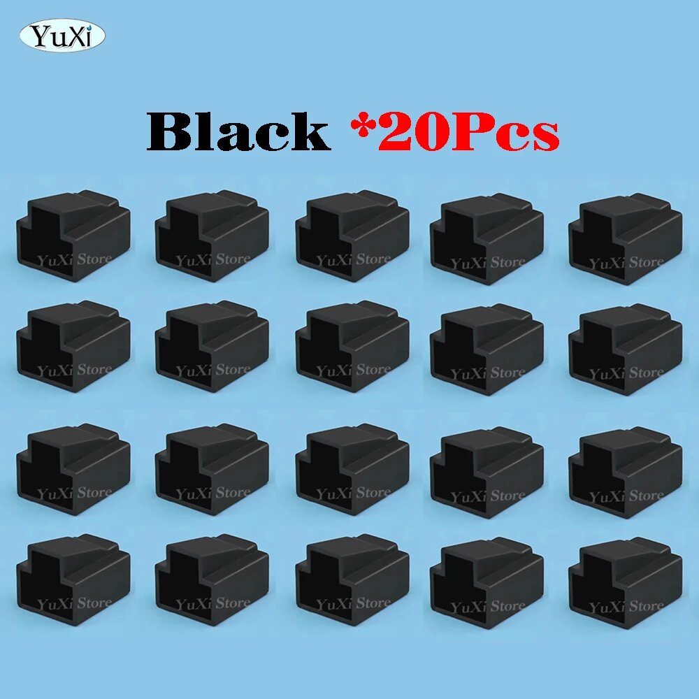 Пылезащитные колпачки RJ45, 20шт, черные