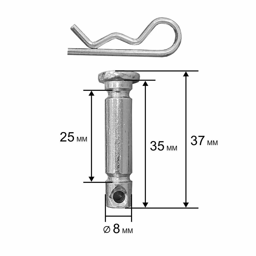 8 шт. Срезной болт для снегоуборщика Brait, Carver, Парма и другие - штифт 6 мм, длина 41 мм (Комплект 8 болтов со шплинтом)-Peng-3.3cxj-yan