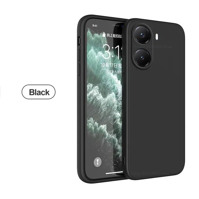 Жидкий силиконовый защитный чехол для телефона от падения для Poco X7 Pro