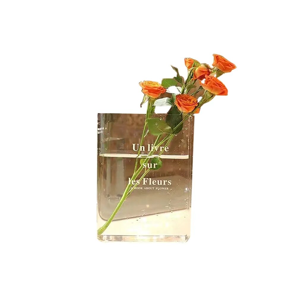 Ваза для цветов в форме книги, 20 см, для гостиной, кухни, стола