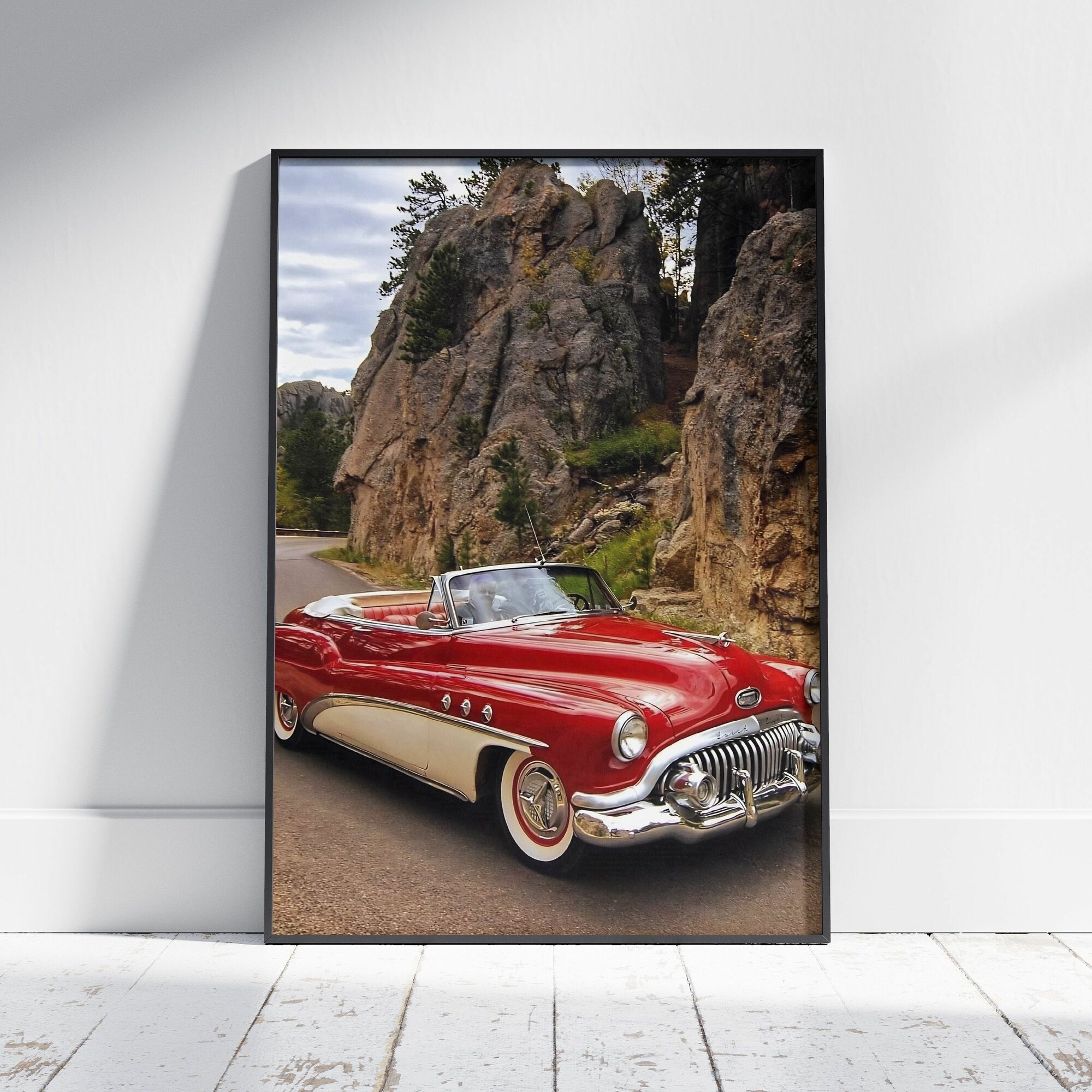 Плакат на стену для интерьера Культовые машины (Buick Roadmaster 1) - Постер по легендарным и классическим ретро автомобилям формата А4 (21x30 см)