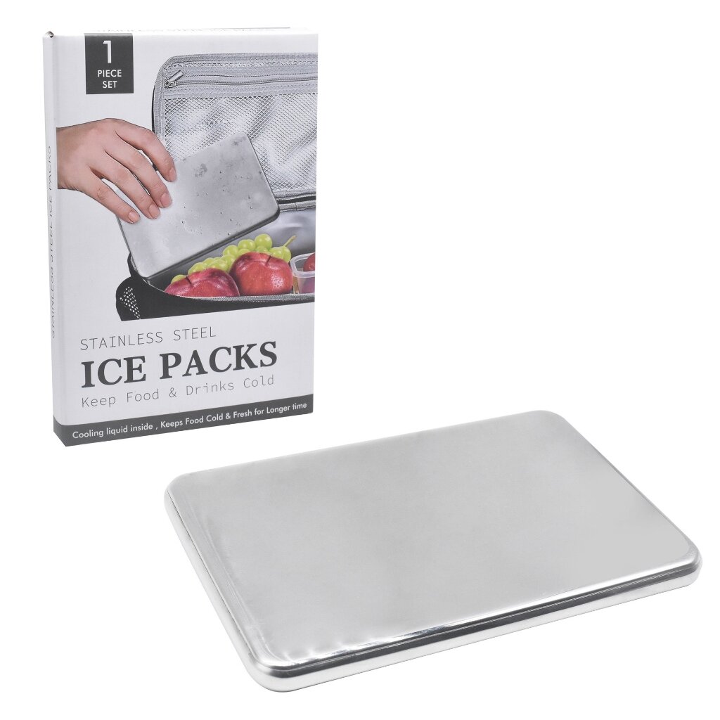 Ice Packs for Lunch Boxes Reusable Stainless Steel Ice Packs for Coolers, Camping, and Picnic Baskets Metal lunch box Ice Packs Keep Food and Drinks Fresh and Cool