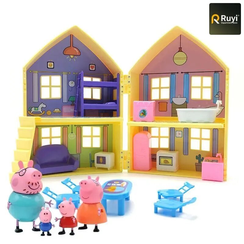 Peppa pig Пейдж, игровой домик, PVC пластизоль, пластик, разноцветный, унисекс
