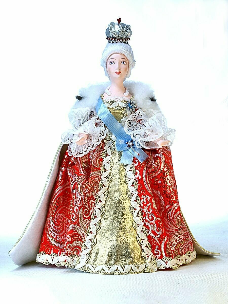 Кукла фарфоровая коллекционная Екатерина II Великая