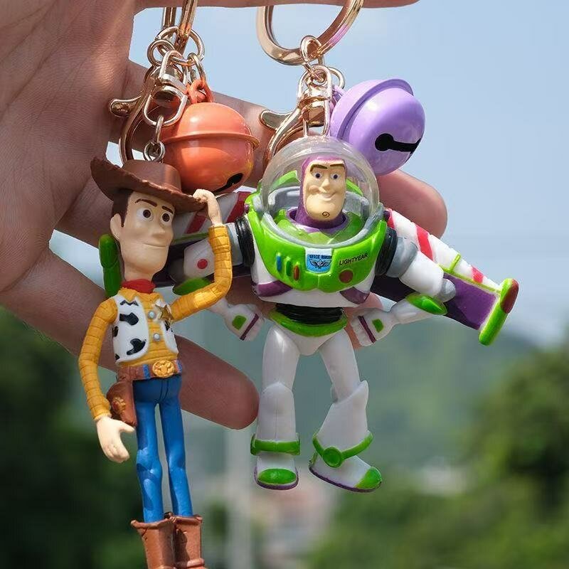Эксклюзивный брелок Унисекс с фигурками ПВХ Вуди и Базз Лайтер из Disney Toy Story