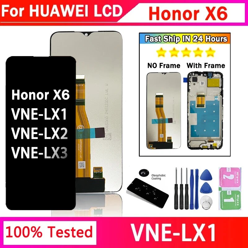 Дисплей для Huawei Honor X6 Black With Frame 6.5'