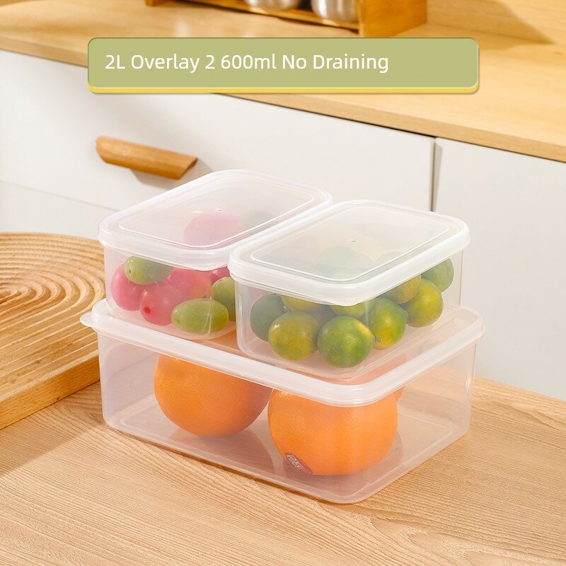 Емкость 2 л плюс 600 мл пустых отсеков, комплект 1+2, портативная для школьных обедов детей, пикников, пищевой материал