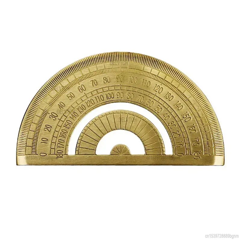 Латунная линейка-транспортир, цвет: Protractor Ruler