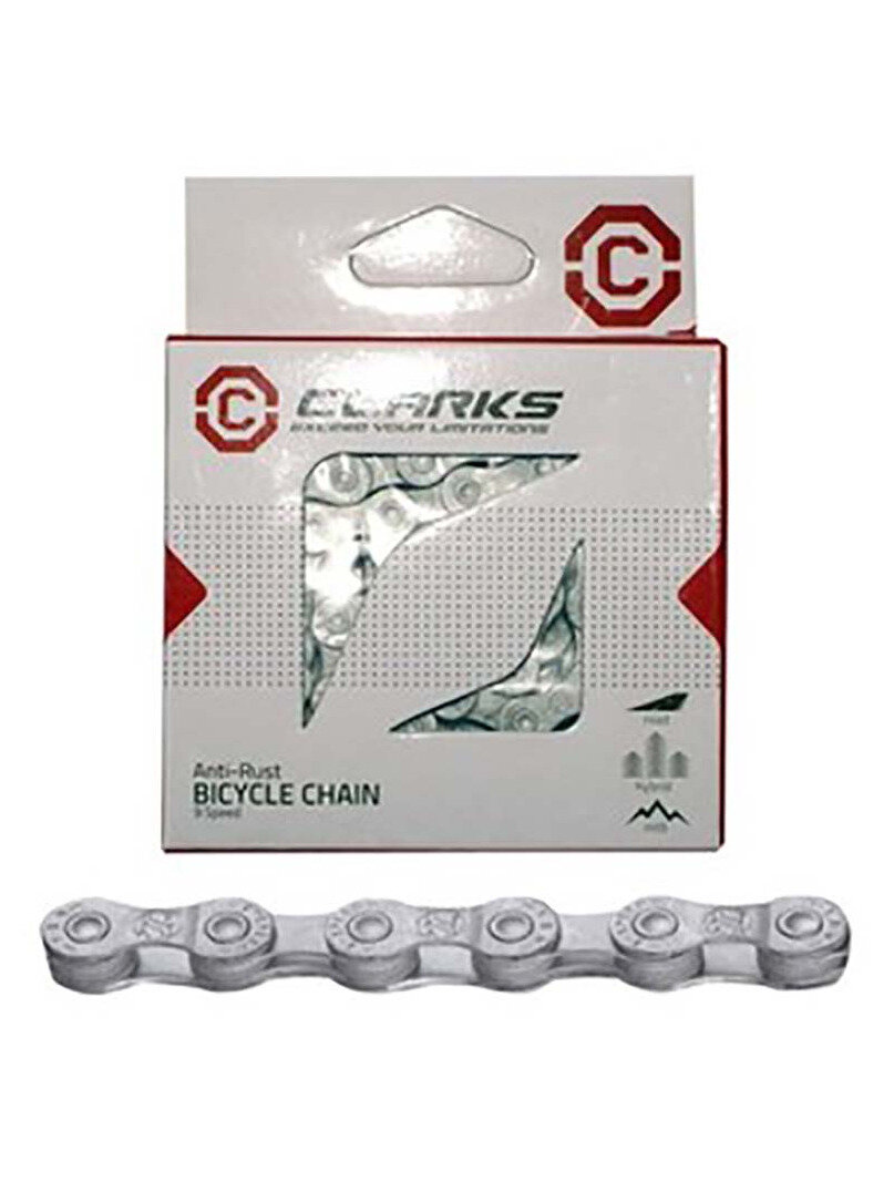 Цепь хромированное покрытие с замком 9 скоростей CLARK`S CL9-AR 1/2"x11/128"