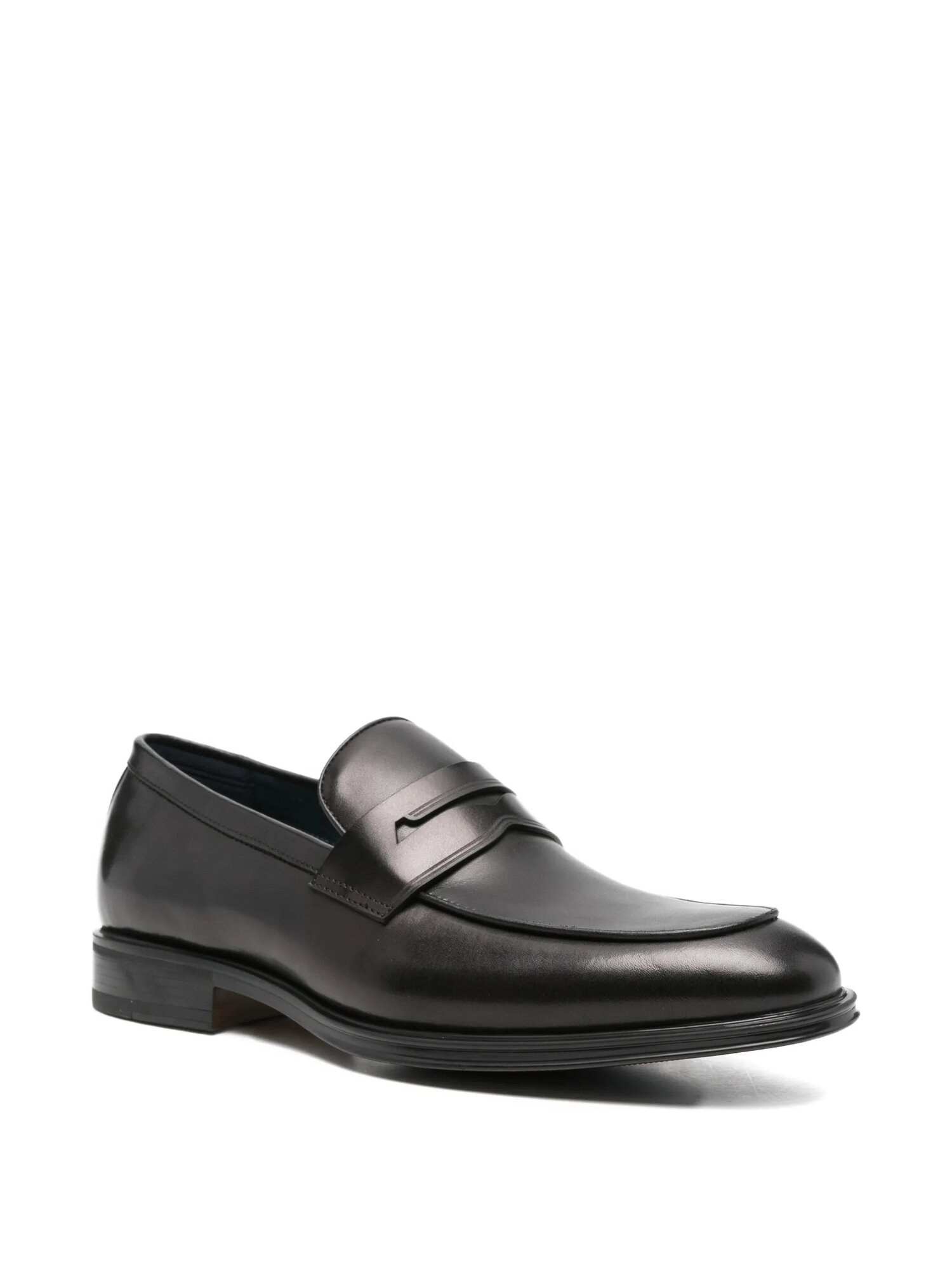 Лоферы SERGIO MORETTI Leather loafers, размер 43, black/black — фото 1