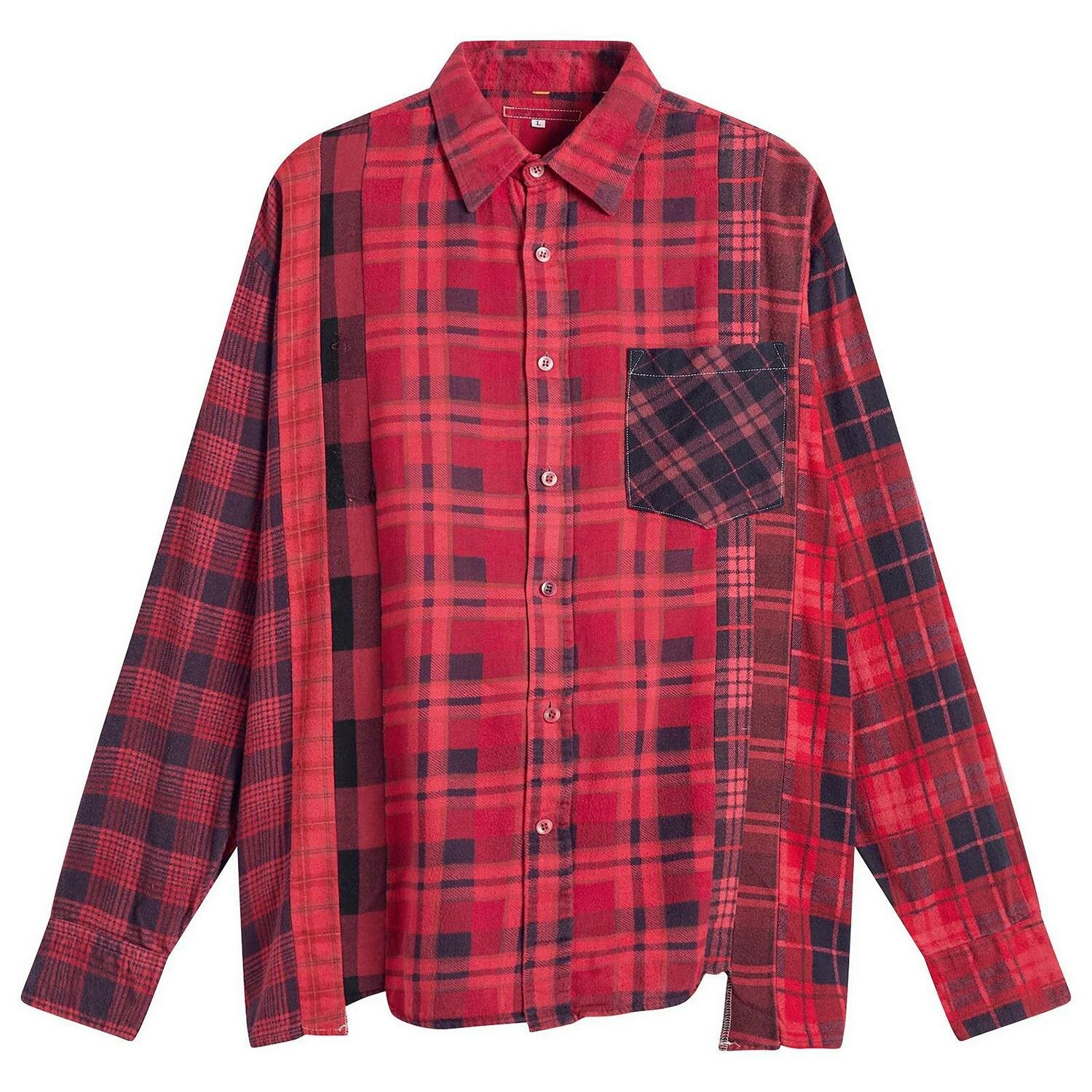 Рубашка Рубашка Needles Rebuild Flannel Shirt 7 Cuts Shirt